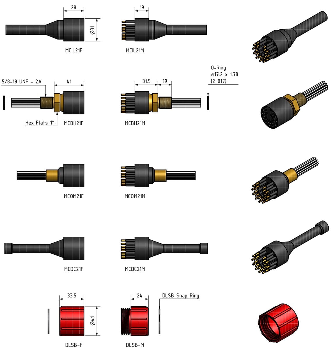 SubConn Micro Circular - 21 contacts | Ocean Innovations