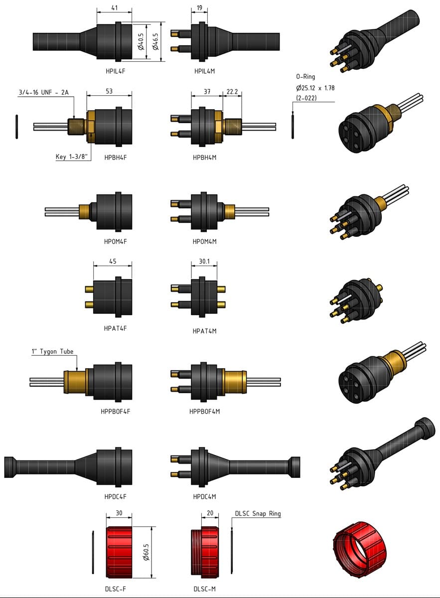 SubConn High Power - 4 contacts - Ocean Innovations