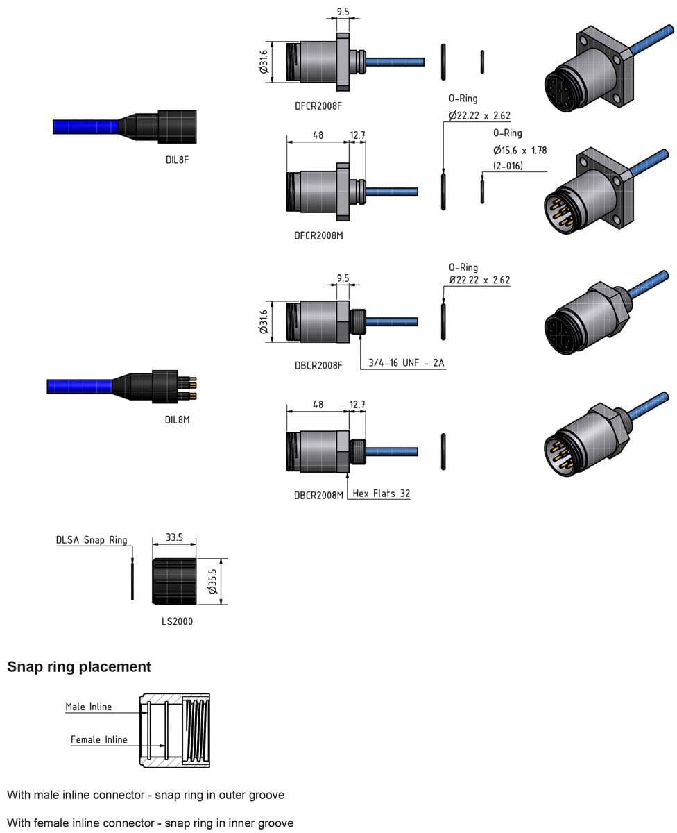 SubConn Ethernet Metal Shell 2000 - 8 contacts | Ocean Innovations