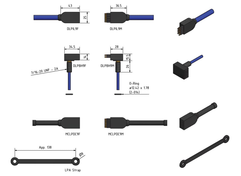 SubConn Ethernet Low Profile - 9 contacts - Ocean Innovations