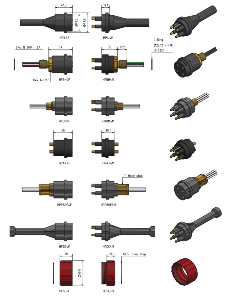 SubConn High Power - 4 contacts - Ocean Innovations