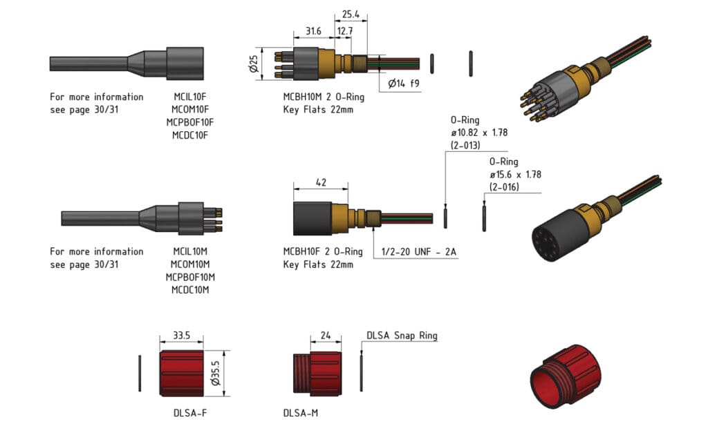SubConn Micro Circular Double O-ring - 10, 12 and 16 contacts - Ocean ...