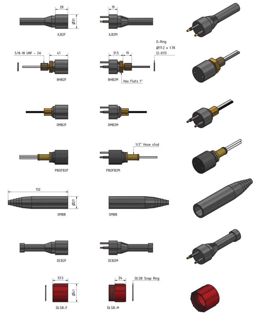 SubConn Power Battery - 2, 3 and 4 contacts - Ocean Innovations